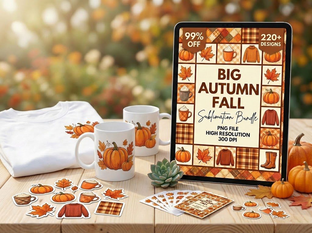 Big Autumn Fall Sublimation Bundle: #1 Best Seasonal Set (PNG ...