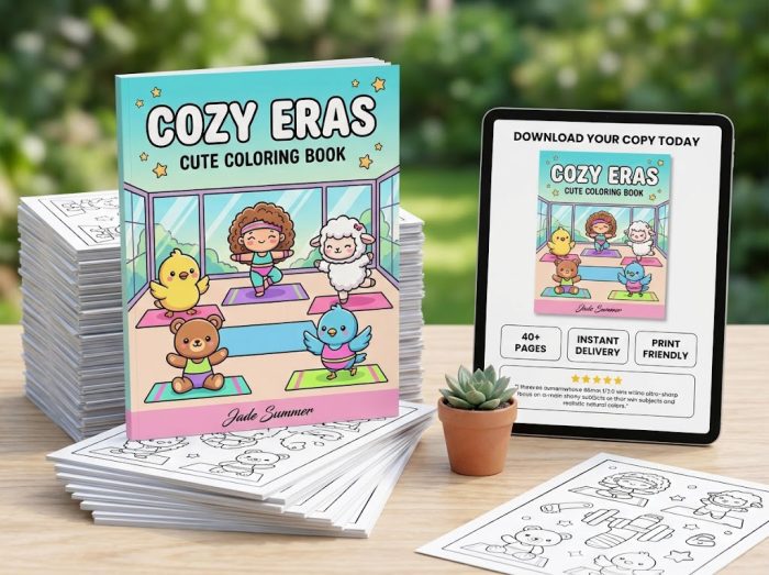 Cozy Eras - Cute Coloring Book: #1 Best Jade Summer Art - bundleartsvg